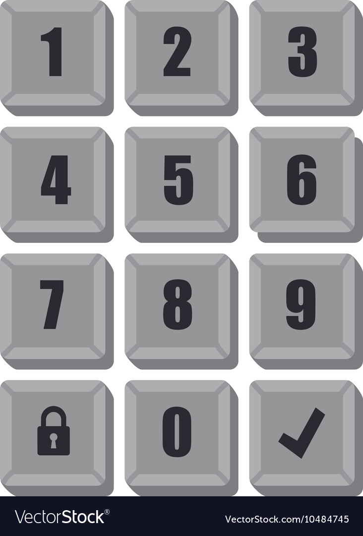 Password code security system Royalty Free Vector Image