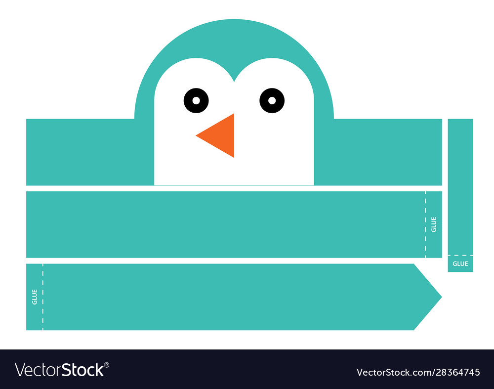 Penguin headband Royalty Free Vector Image - VectorStock