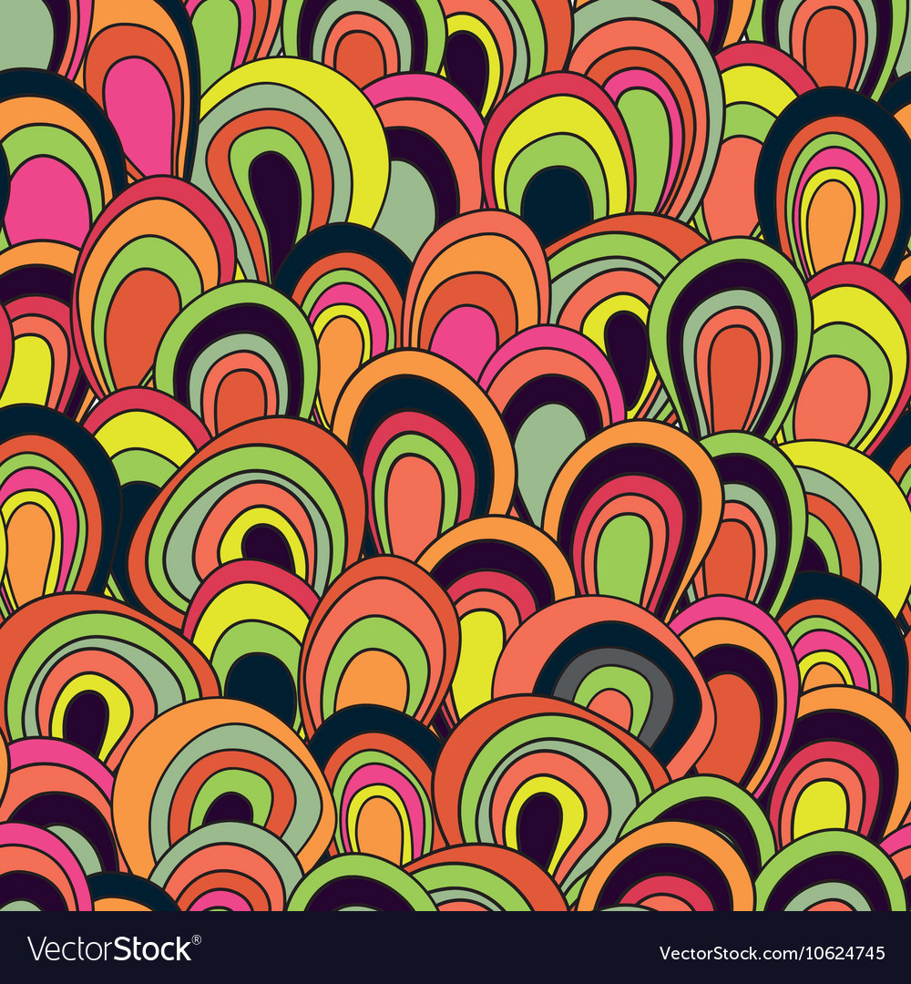 Psychedelic waves seamless pattern Royalty Free Vector Image