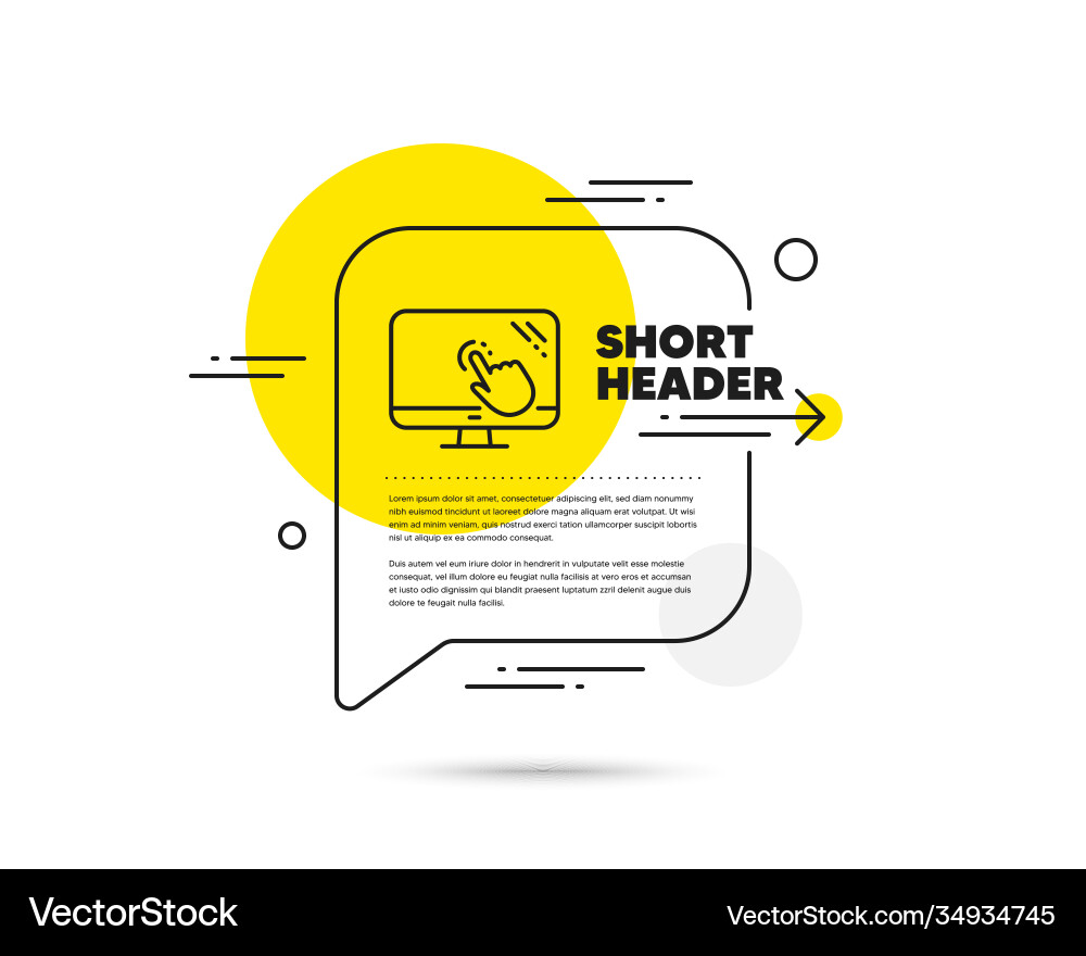 Touch screen line icon online quiz test sign Vector Image