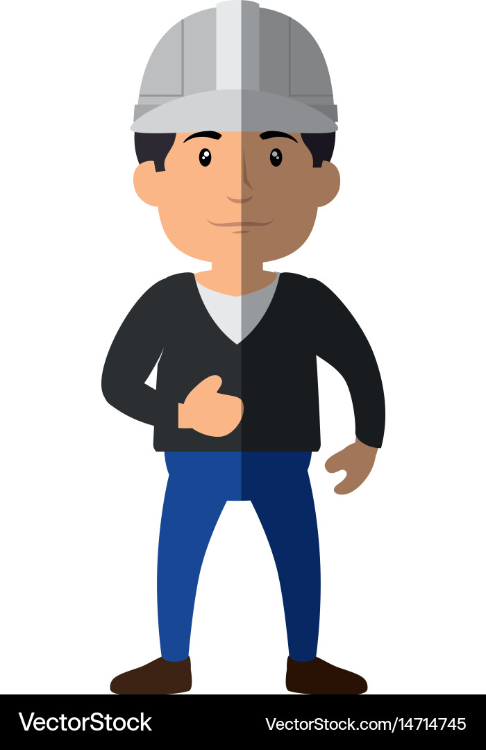 Worker man cartoon Royalty Free Vector Image - VectorStock