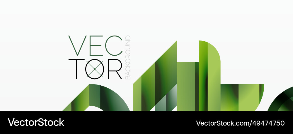 Assorted geometric shapes unite in a minimalistic Vector Image