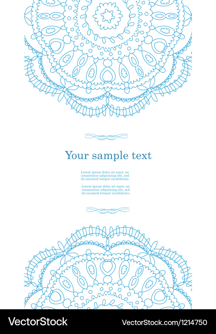 Beautiful blue invitation card Royalty Free Vector Image