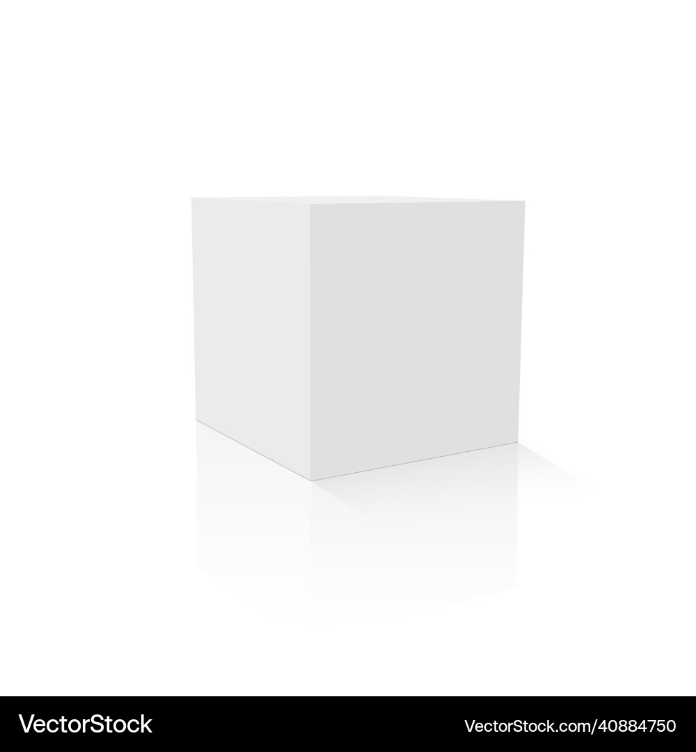 Blank paper or cardboard box template Royalty Free Vector