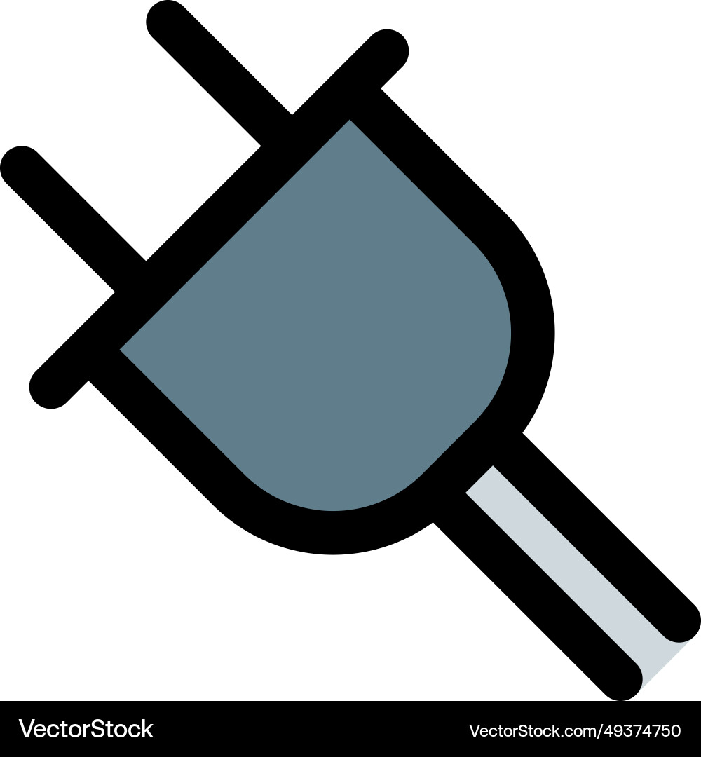Cable a connector used for power transmission Vector Image