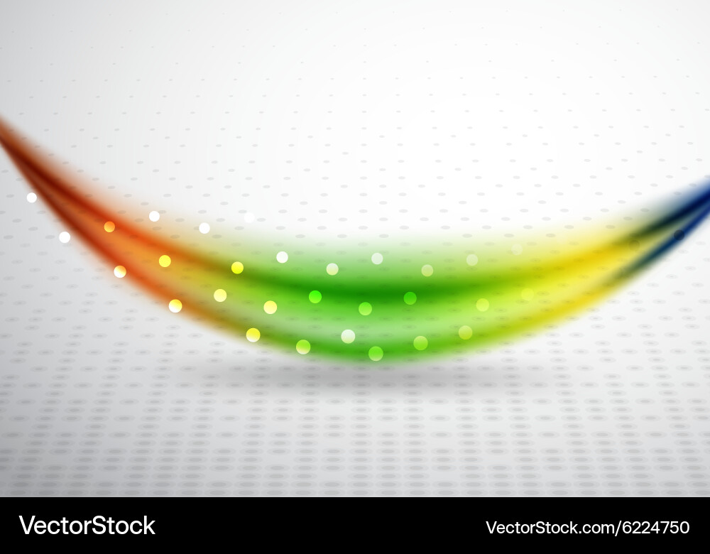 Colorful wave line abstract background with light Vector Image
