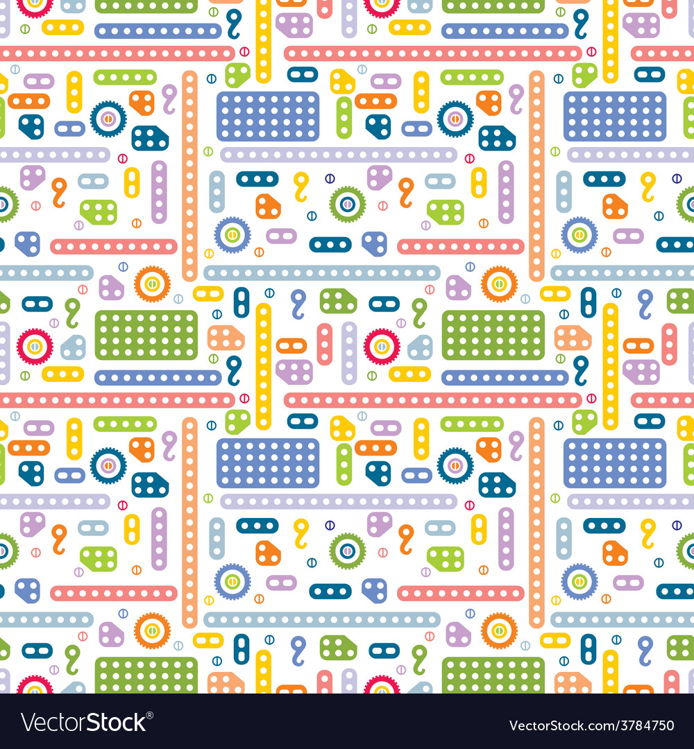 Creative constructor pattern Royalty Free Vector Image