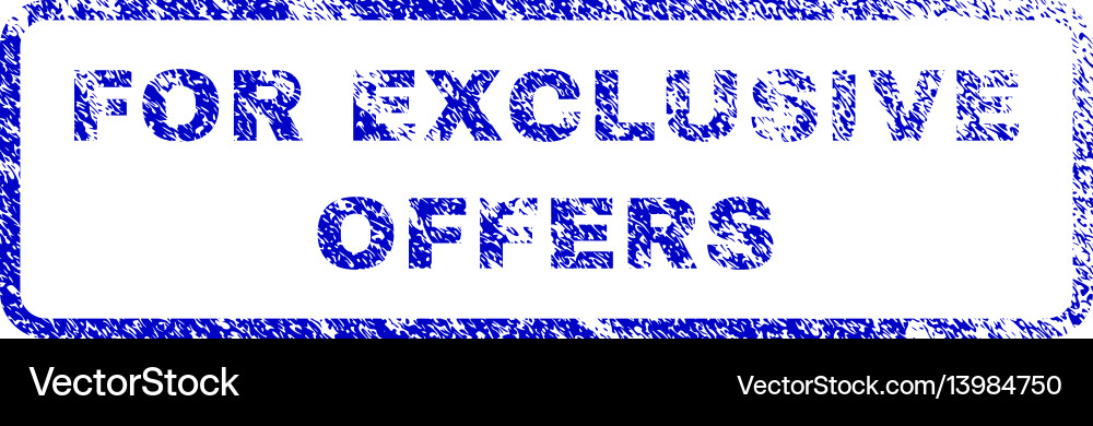 For exclusive offers rubber stamp Royalty Free Vector Image