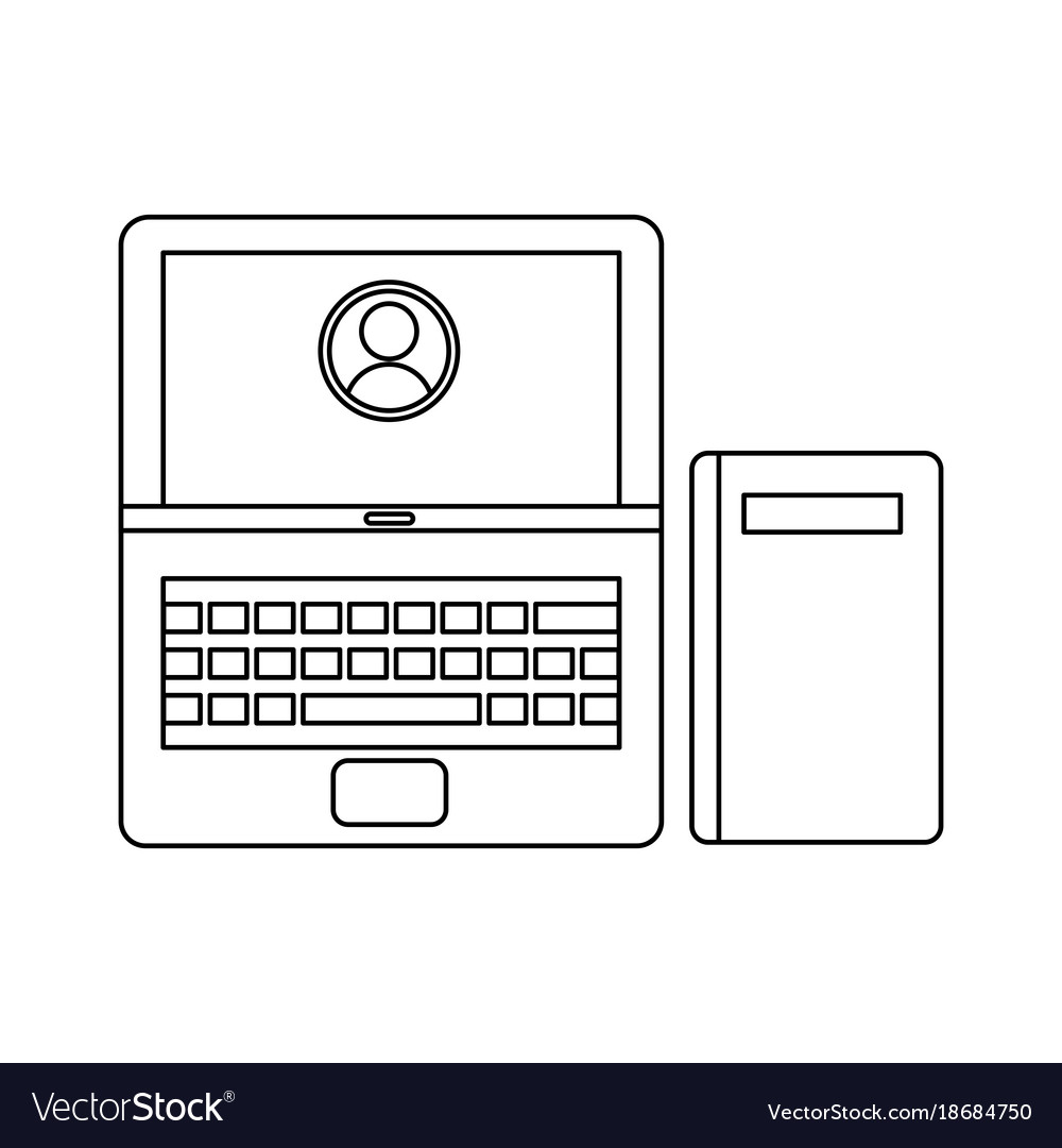 Isolated laptop design Royalty Free Vector Image