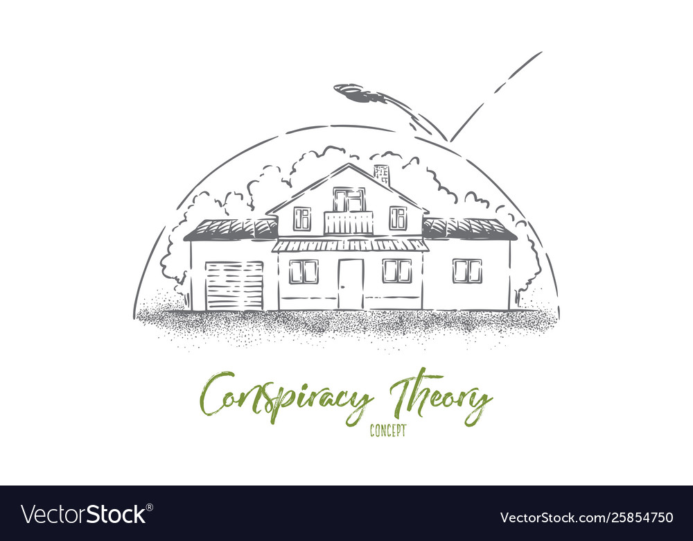 Protected house metaphor cottage under protective Vector Image