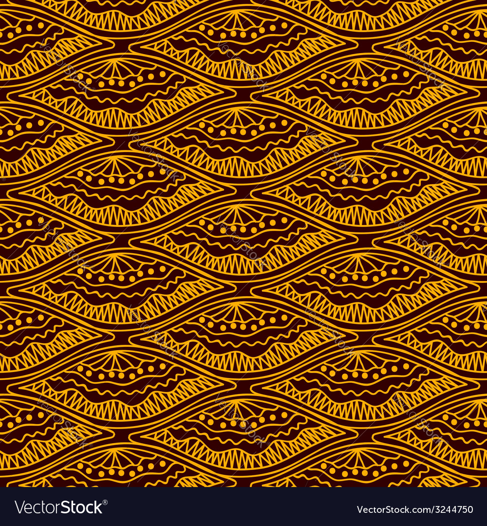 Yellow scales repeating pattern on brown Vector Image