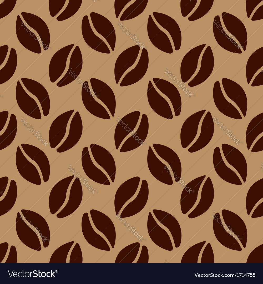 Coffee beans seamless pattern Royalty Free Vector Image