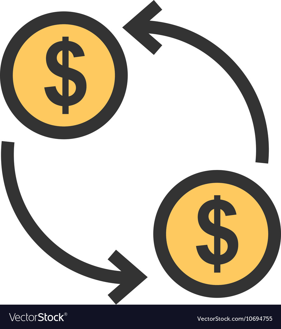 Dollar exchange Royalty Free Vector Image - VectorStock