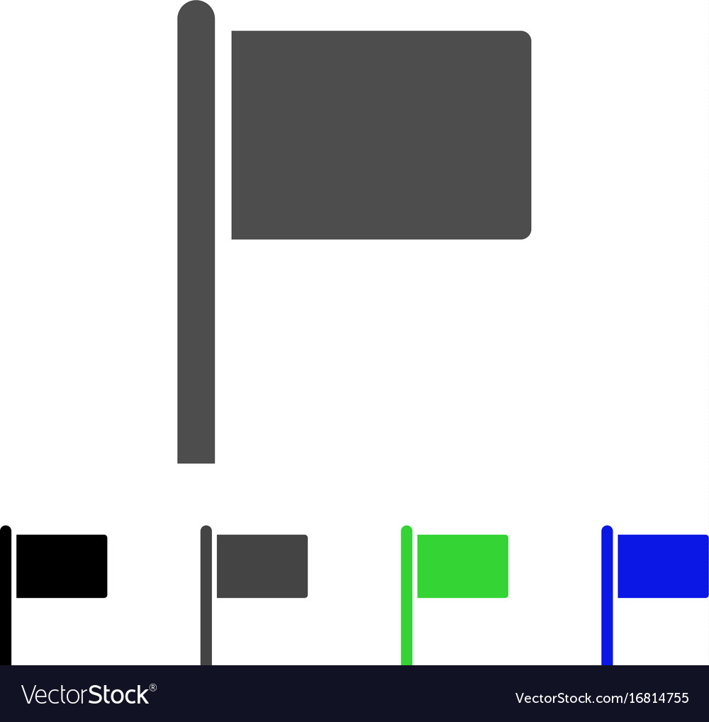 Flag pointer flat icon Royalty Free Vector Image