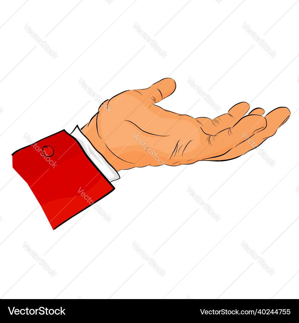 Hand - 6 holding and receive something set - dp Vector Image