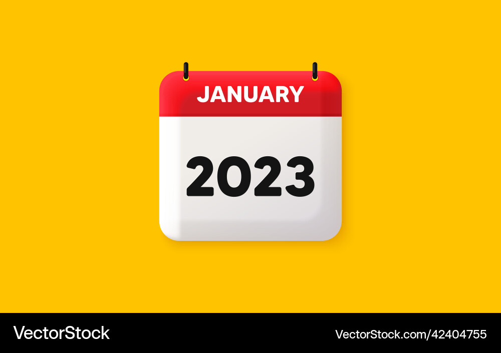 January month icon event schedule jan date Vector Image