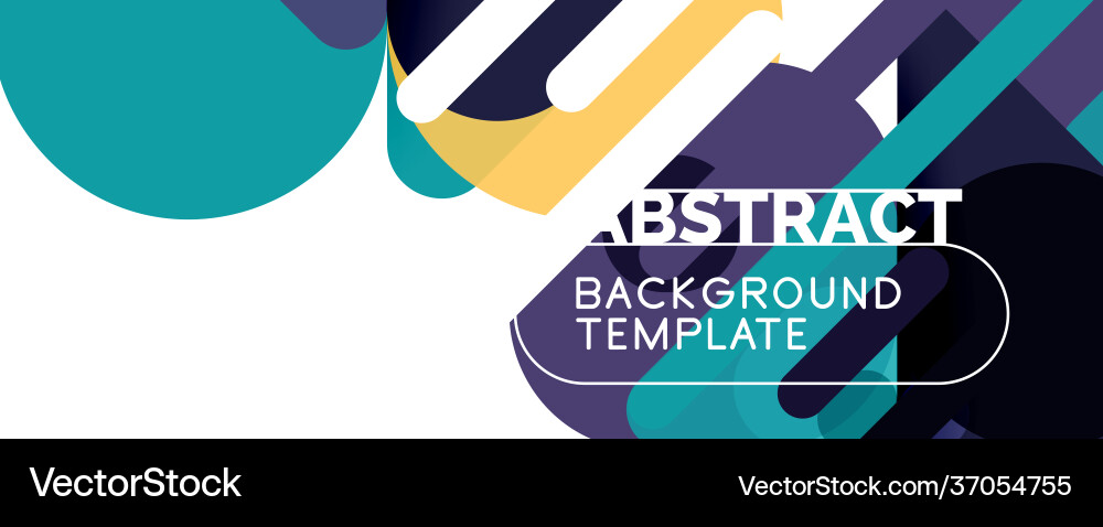 Modern geometric round shapes and dynamic lines Vector Image