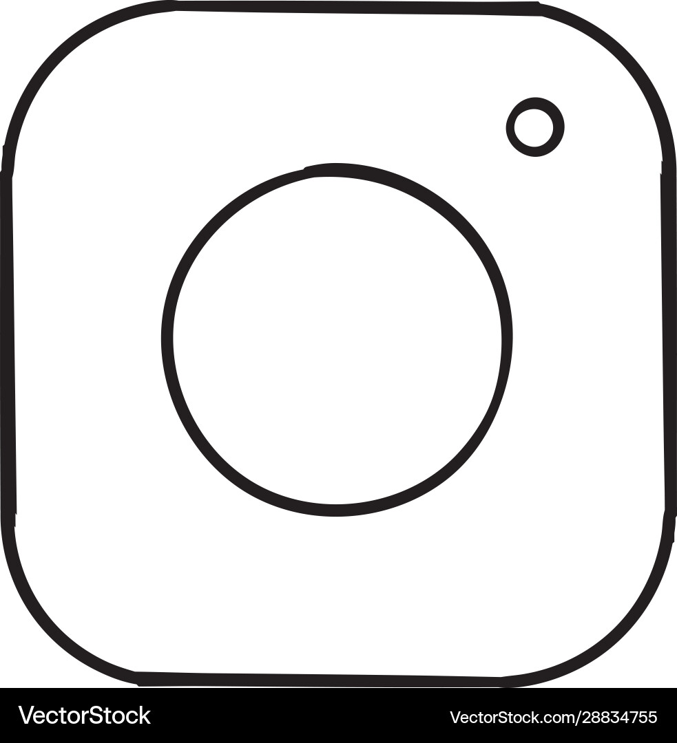 Photo camera icon with hand drawn doodle style Vector Image