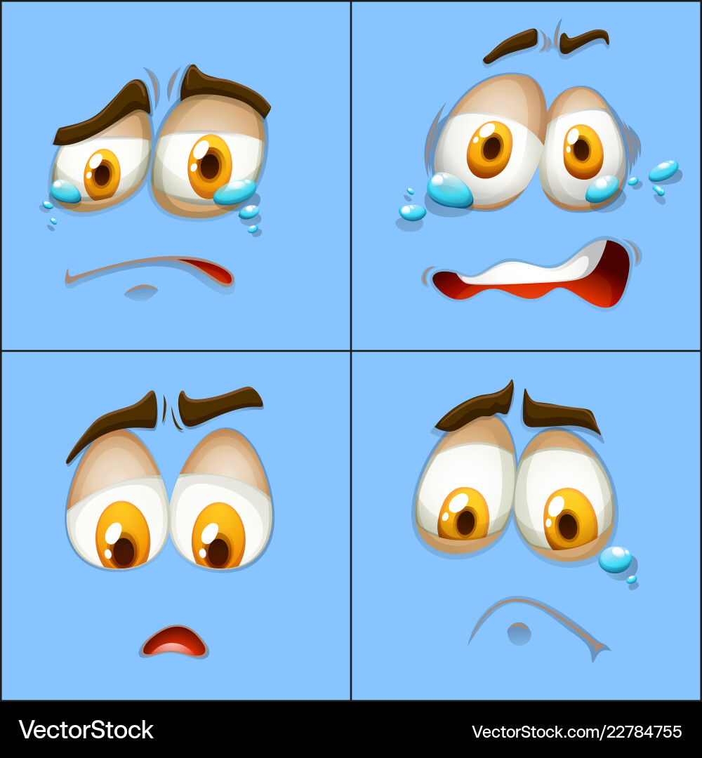 Set of facial expression Royalty Free Vector Image