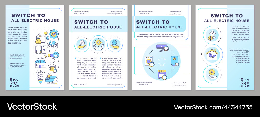 Switch to all-electric home brochure template Vector Image