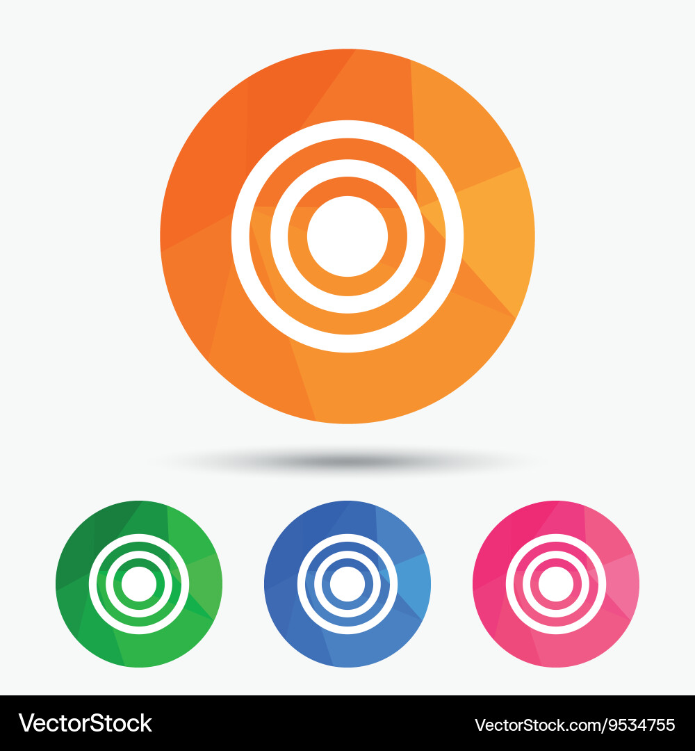 Target aim sign icon darts board symbol Royalty Free Vector