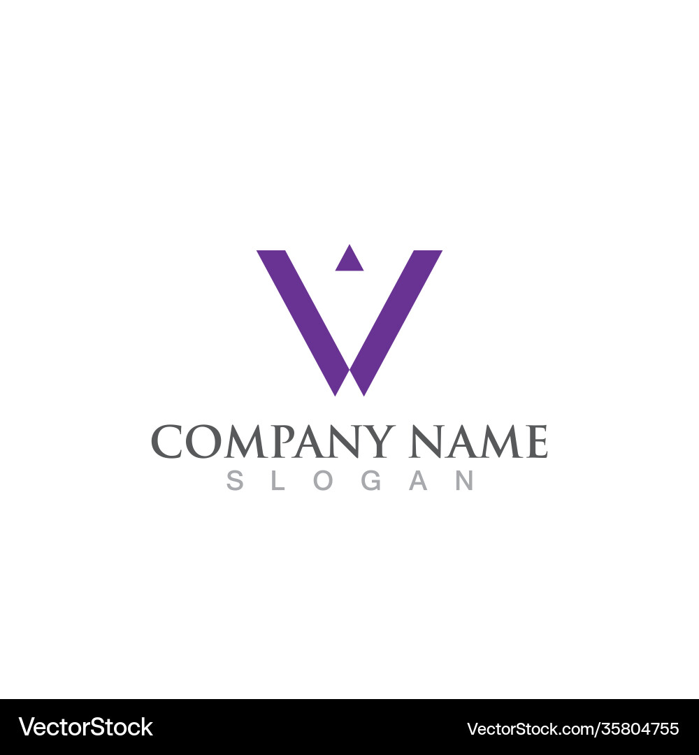 V letter logo and symbol Royalty Free Vector Image