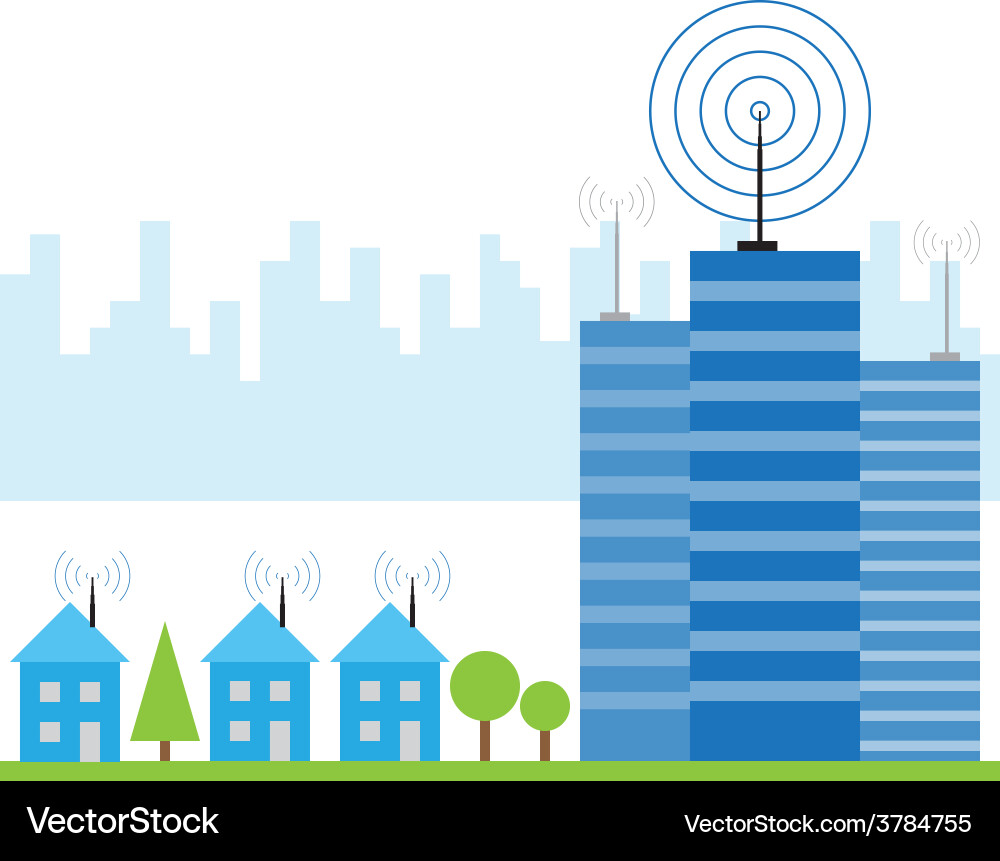 Wireless signal of internet Royalty Free Vector Image