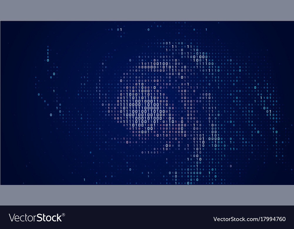 Abstract big data visualization blue Royalty Free Vector