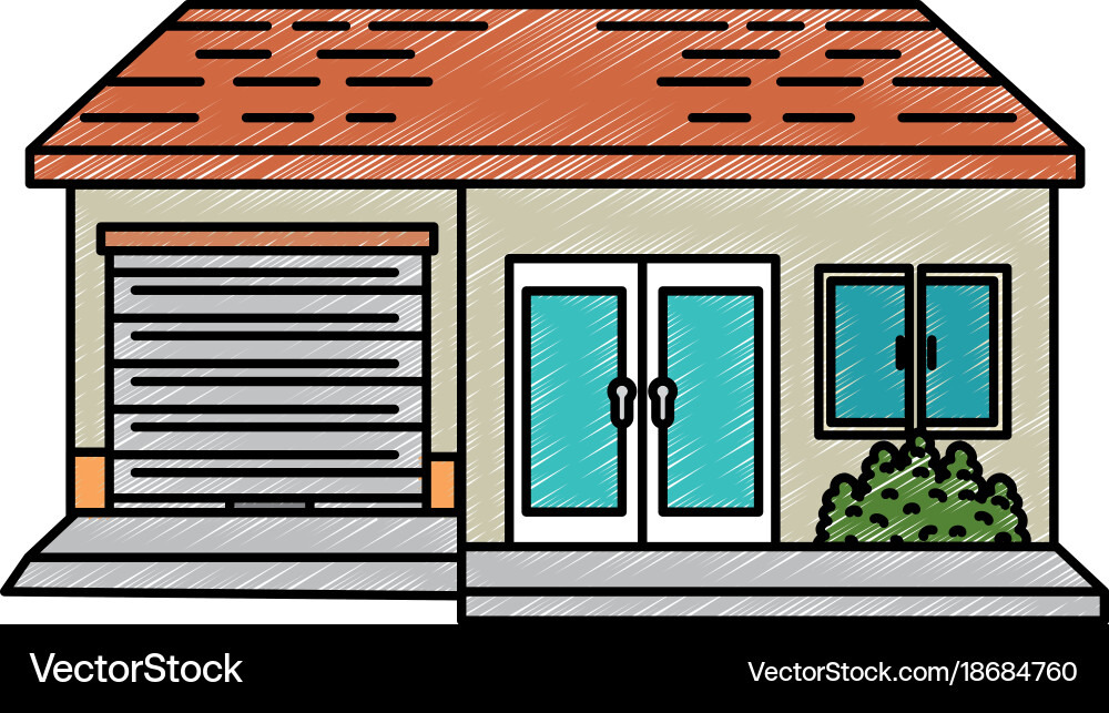 Beautiful front of house Royalty Free Vector Image