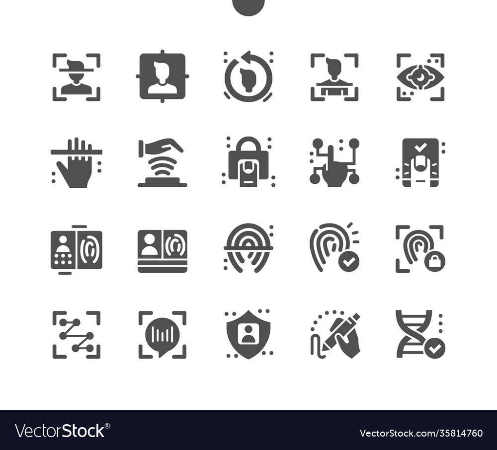 Biometrics fingerprint voice identification Vector Image