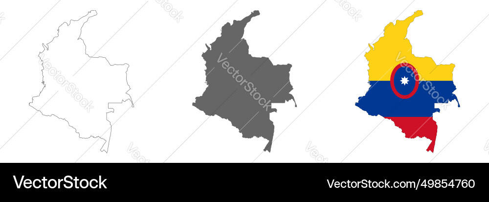 Highly detailed colombia map with borders Vector Image