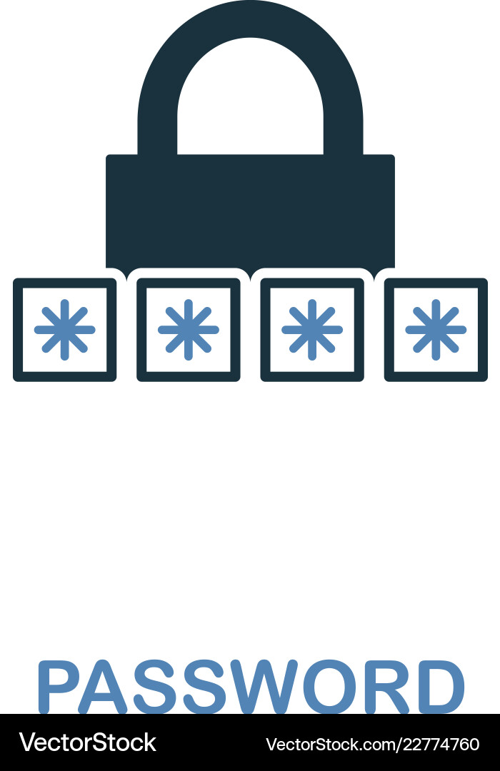 Password icon in two colors premium design from Vector Image