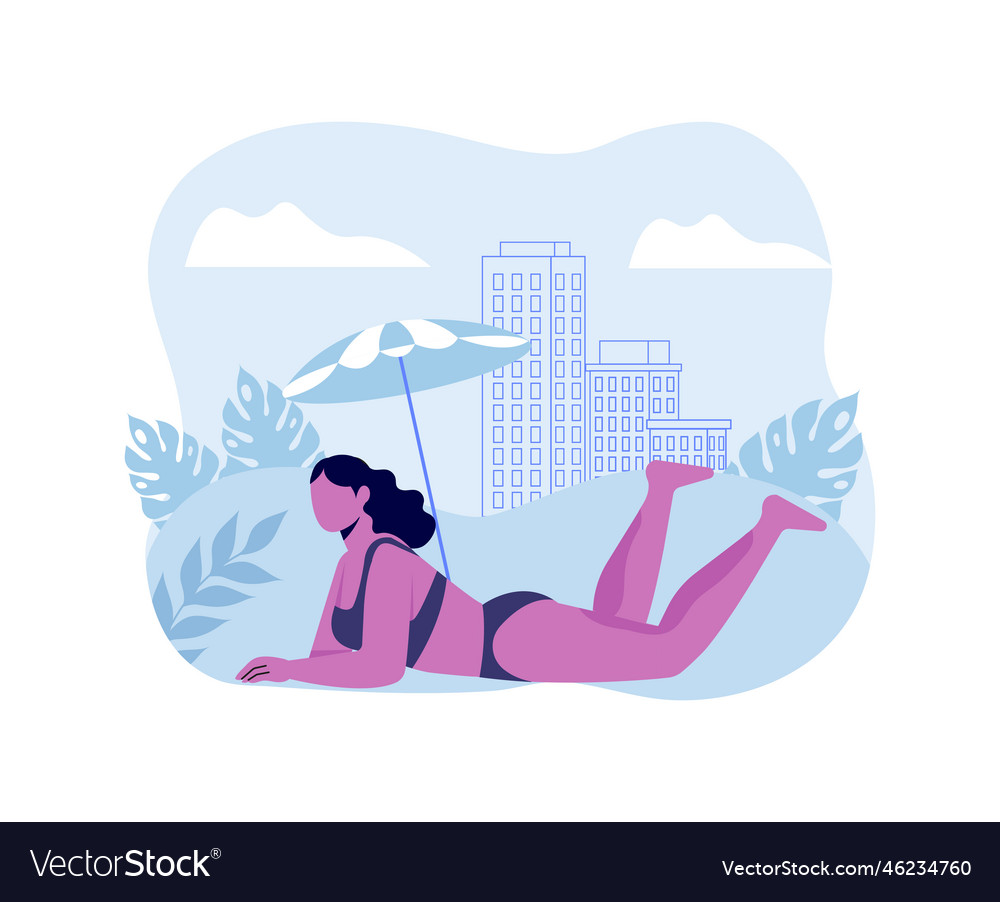 Person With Sunburn Royalty Free Vector Image Vectorstock