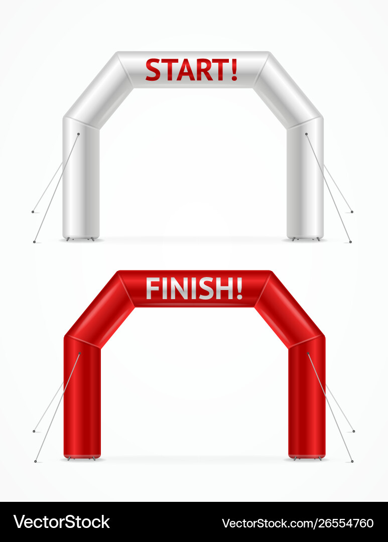 Realistic detailed 3d square inflatable archway Vector Image