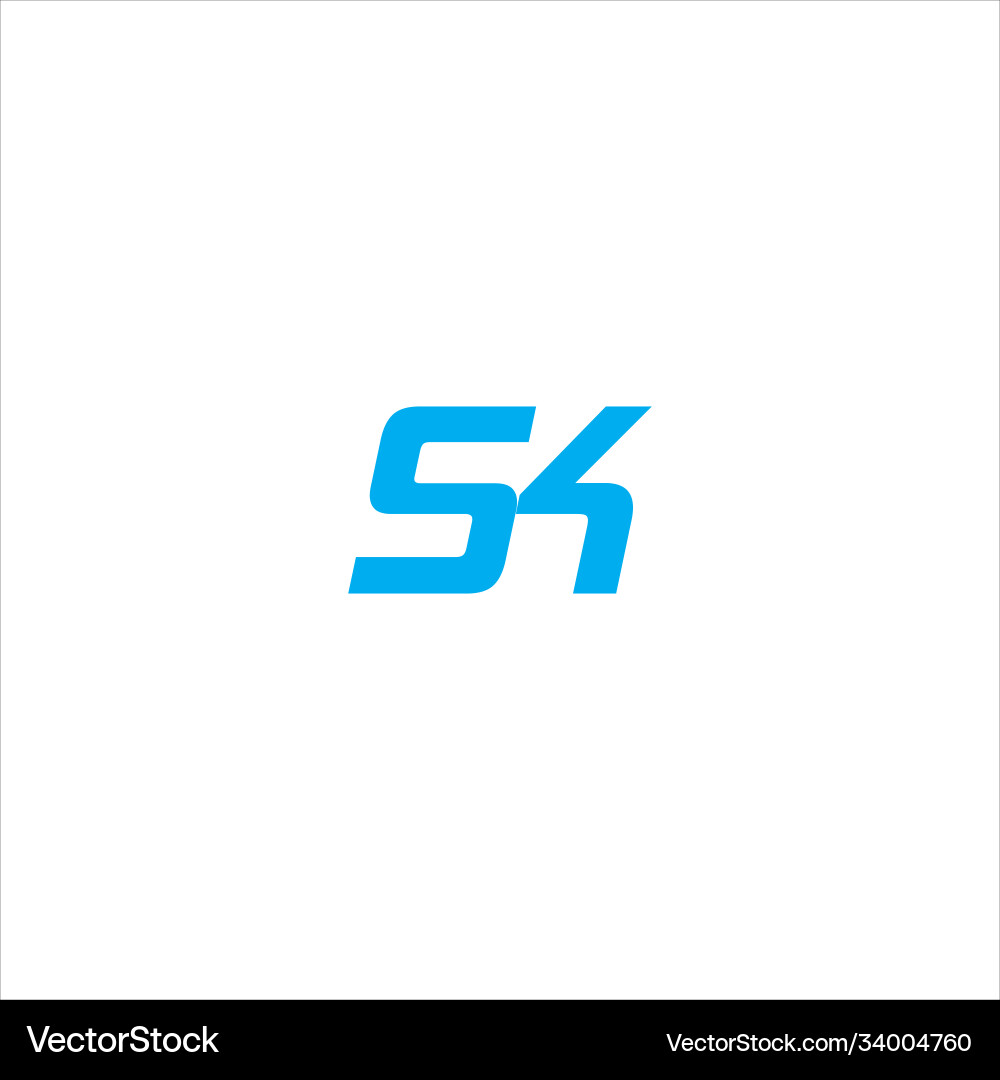 S k letter logo emblem design Royalty Free Vector Image