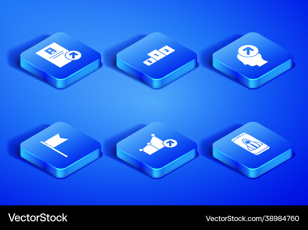 Set startup project concept job promotion Vector Image