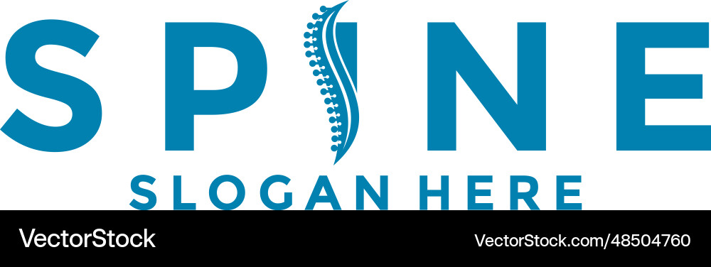 Spine logo design template iconchiropractic logo Vector Image