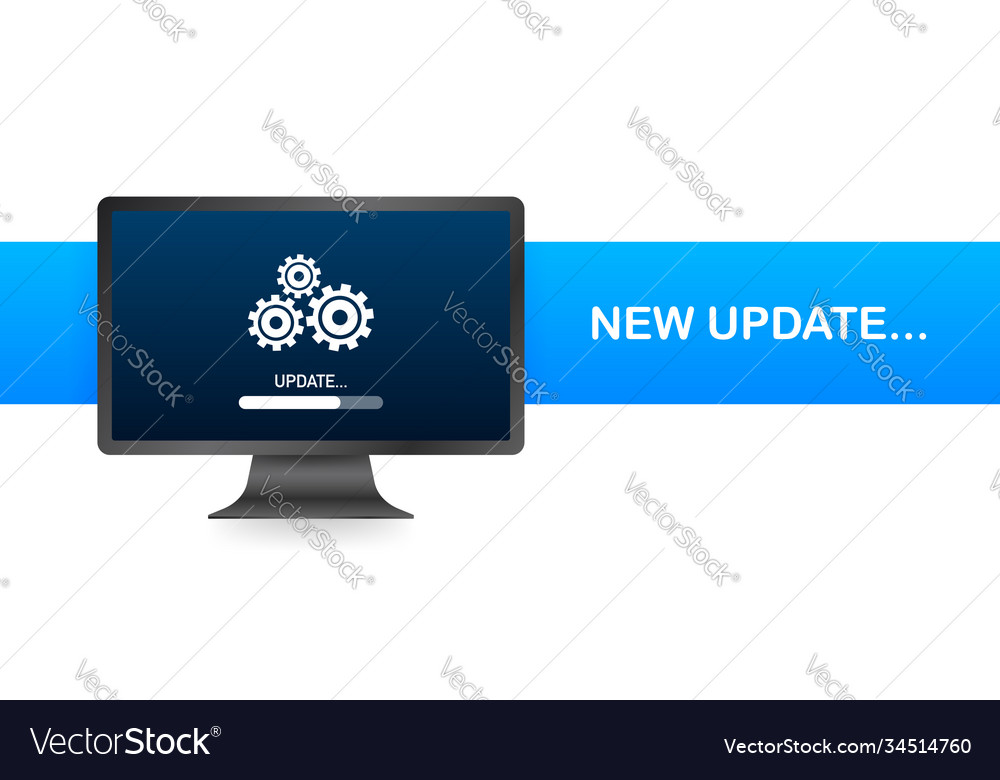 System software update data update or synchronize Vector Image