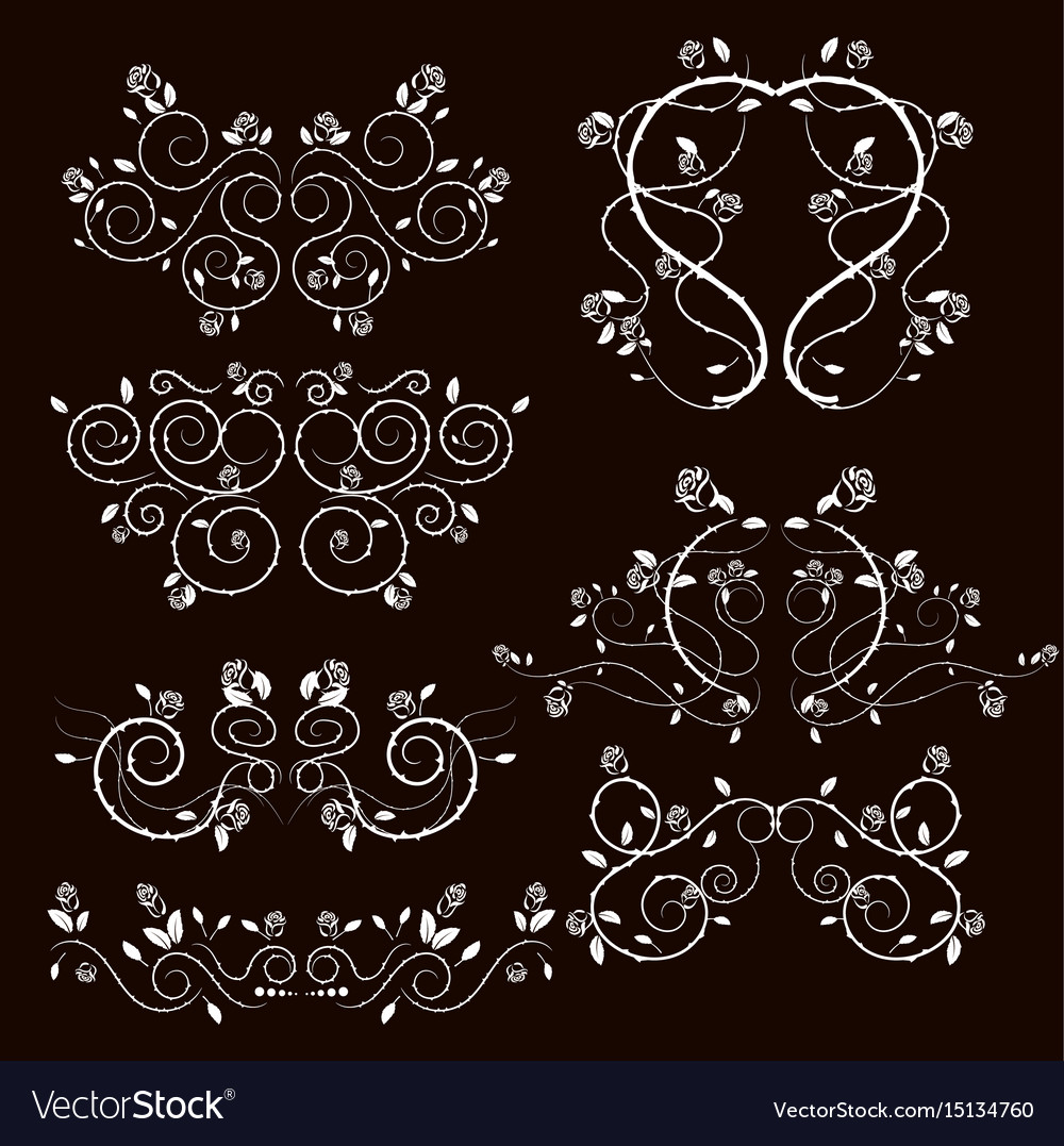 Vintage frames and scroll elements Royalty Free Vector Image