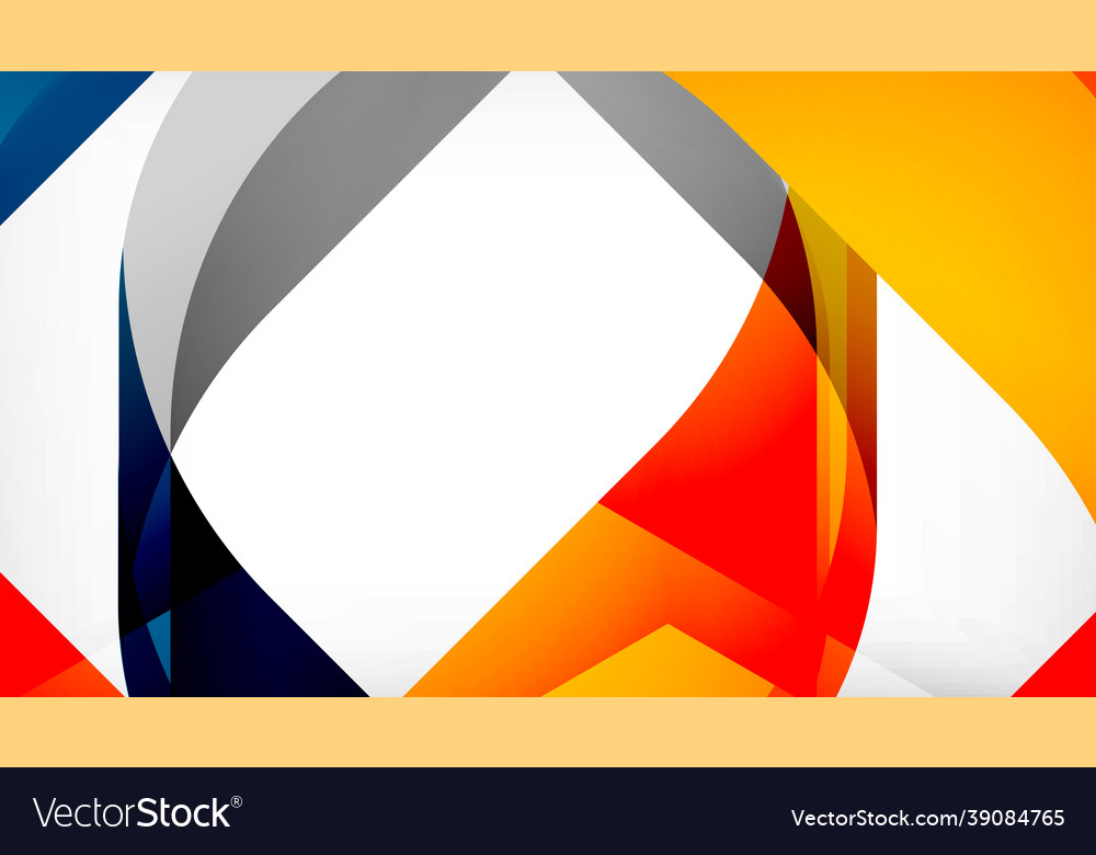 Abstract square shape with overlapping waves Vector Image