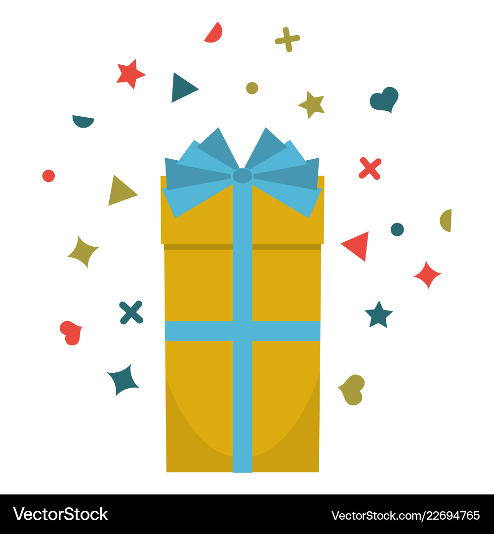 Beautiful cardboard and paper gift box Royalty Free Vector