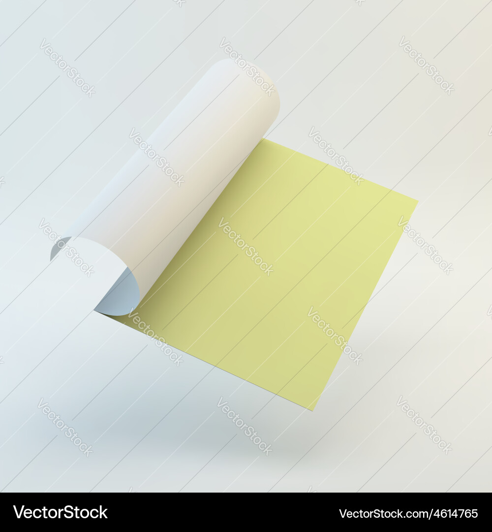 Blank page template for design layout 3d Vector Image