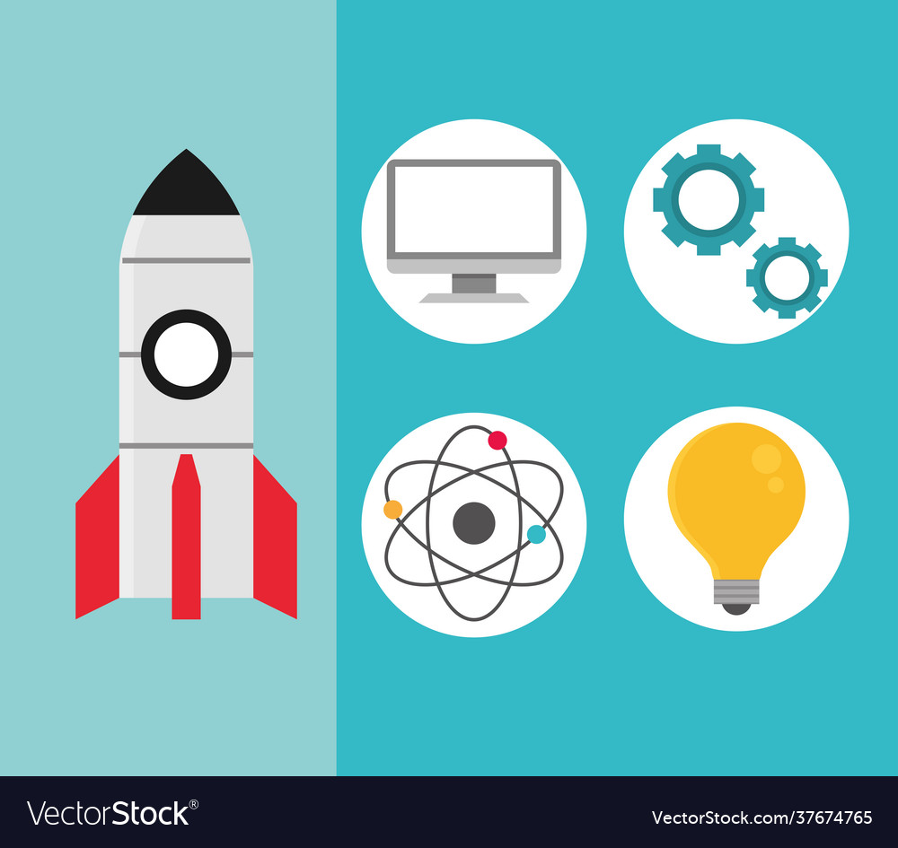 Science learn set Royalty Free Vector Image - VectorStock