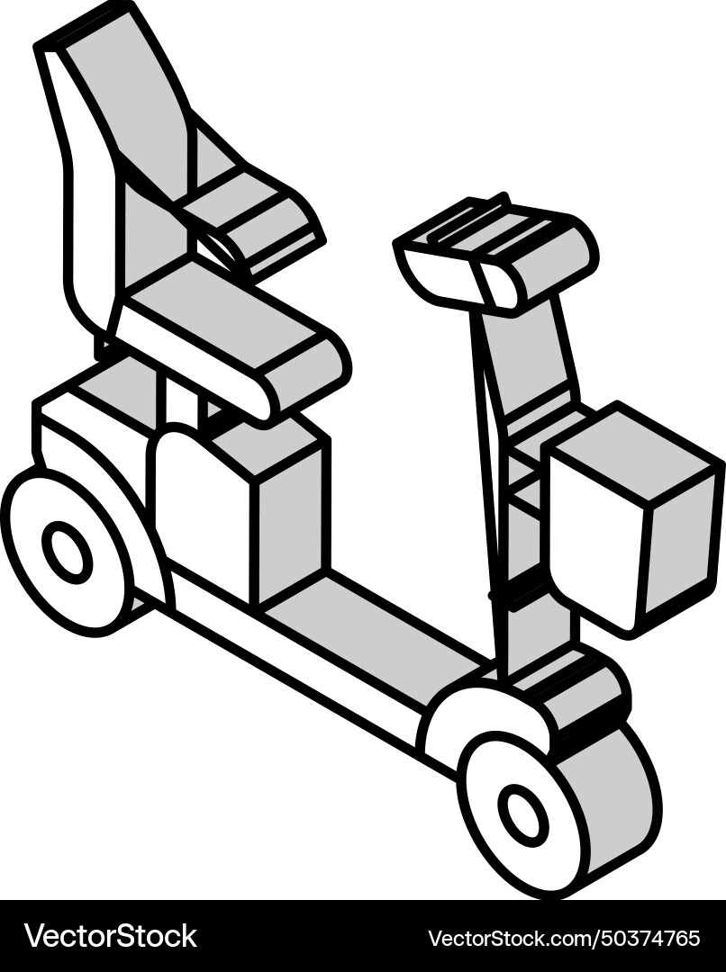 Scooter medical drive isometric icon Royalty Free Vector