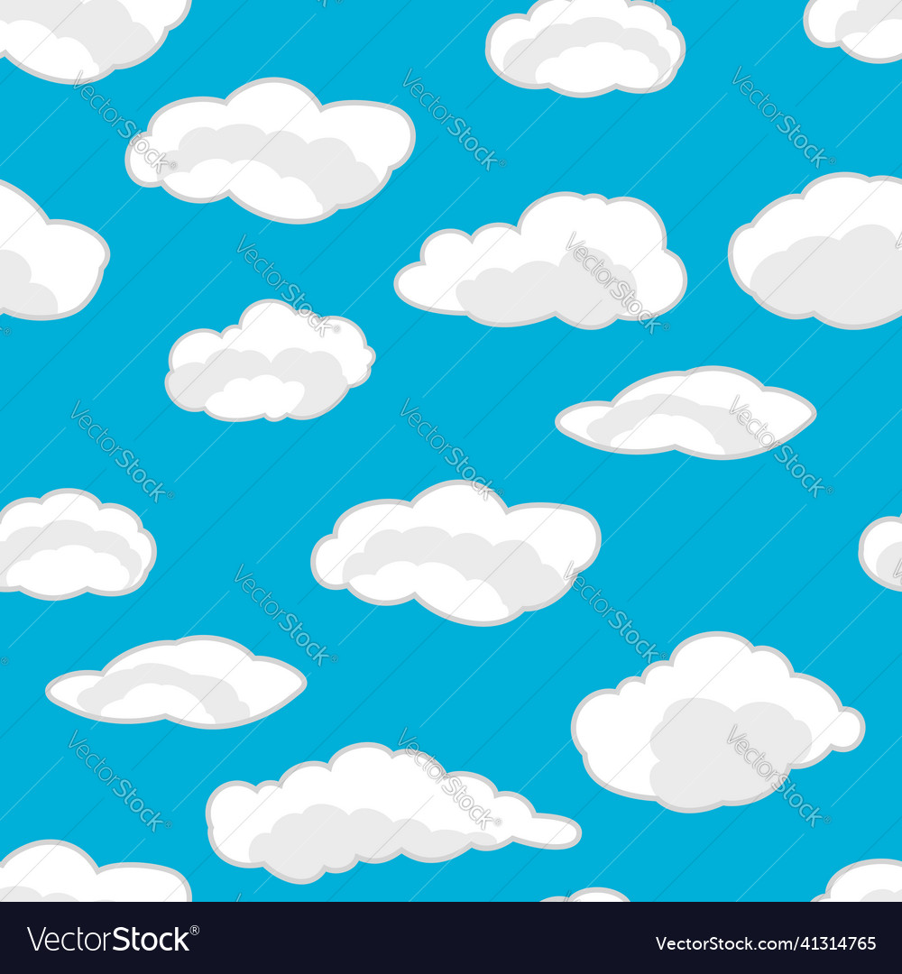Seamless fluffy cloud Royalty Free Vector Image