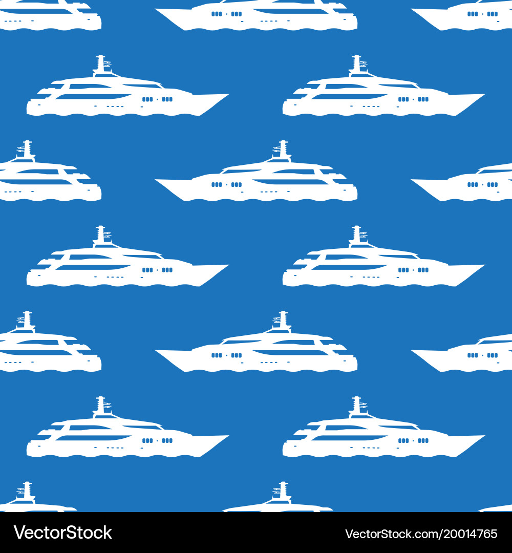 Seamless pattern of sea boats Royalty Free Vector Image