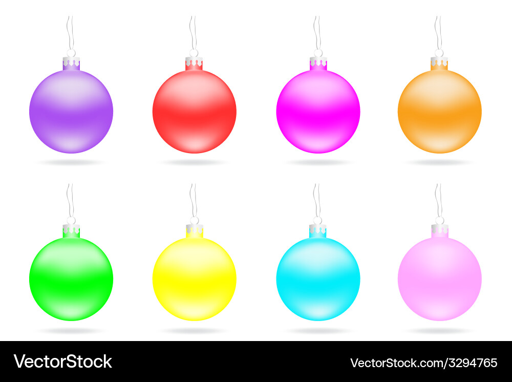 Set of multi-colored christmas balls Royalty Free Vector