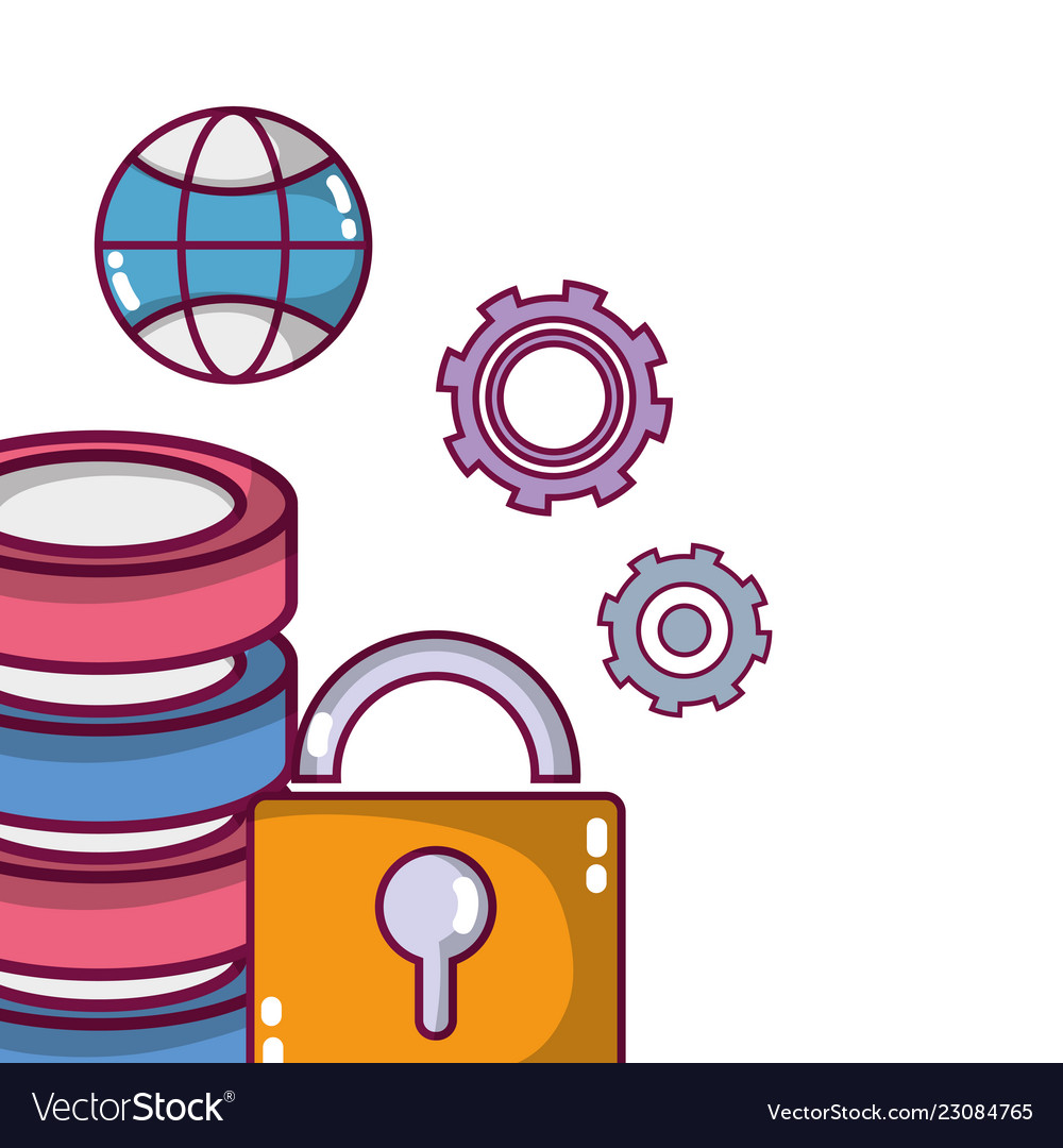 Technology computing support cartoon Royalty Free Vector