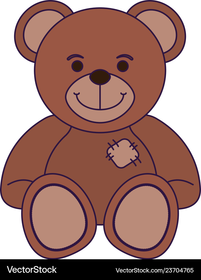 Teddy bear baby toy Royalty Free Vector Image - VectorStock