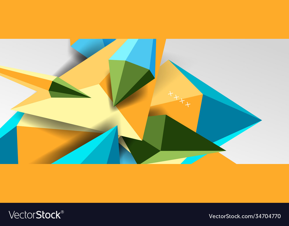 3d low poly abstract shape background Royalty Free Vector